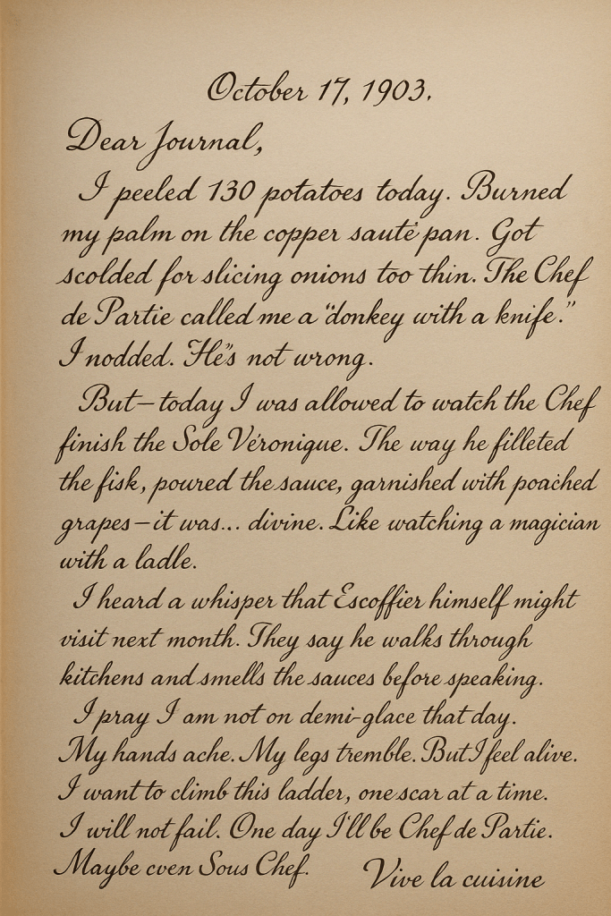 🔥Inside the Fire: The Life of a Chef in the Escoffier Era - SPICE IT UP